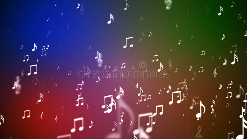 Broadcast Rising Music Notes 08 Stock Footage - Video of golden ...
