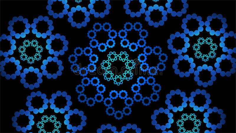 Broadcast Spinning Hi-Tech Blinking Illuminated Flower Patterns, Blue ...