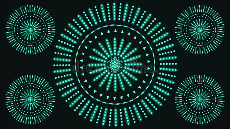 Broadcast Spinning Hi-Tech Blinking Illuminated Patterns, Green, Events ...