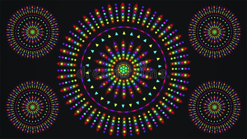 Broadcast Spinning Hi-Tech Blinking Illuminated Patterns, Multi Color ...