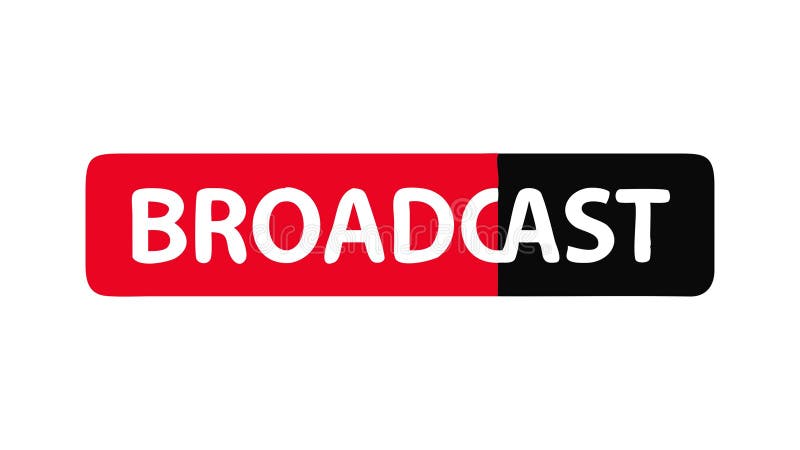BROADCAST Text Logo, Live Streaming Media Communication, Vector Design Generative AI Stock ...