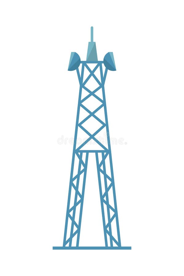 Broadcast Tower Communications Stock Vector - Illustration of tower ...