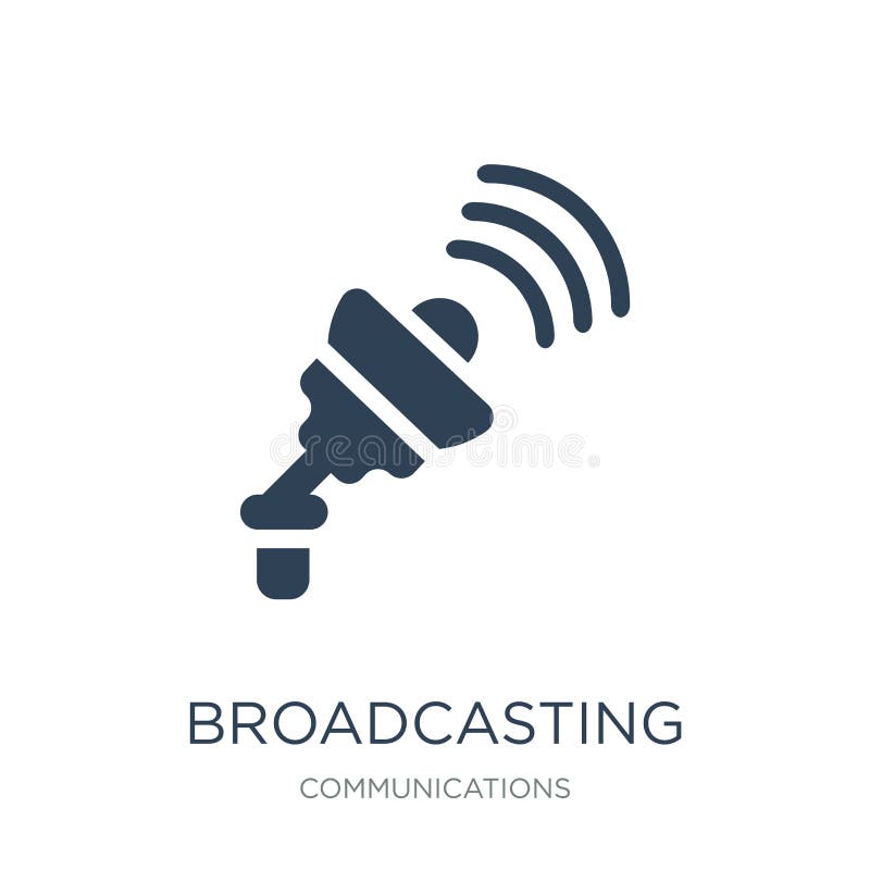 Broadcasting Icon in Trendy Design Style. Broadcasting Icon Isolated on ...