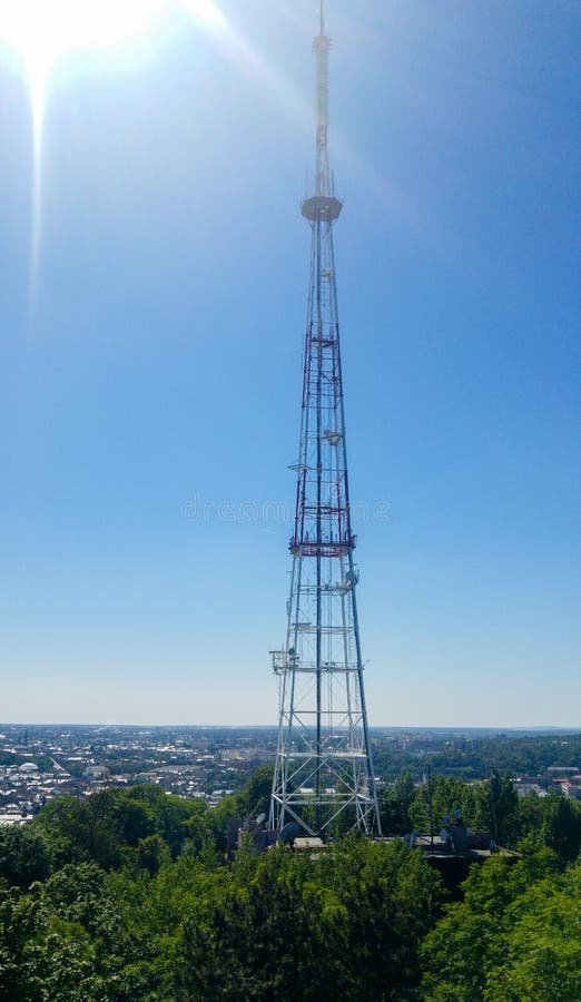 Broadcasting Radio and Television Tower of Lviv Stock Image - Image of ...