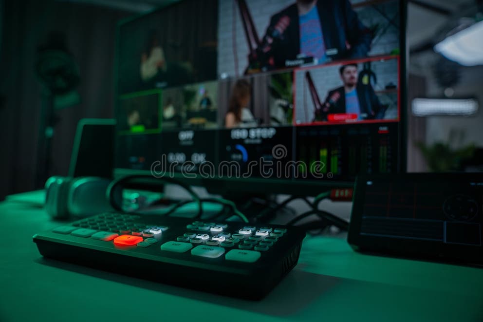 Broadcasting Studio Control Panel for Video Production Stock Image ...