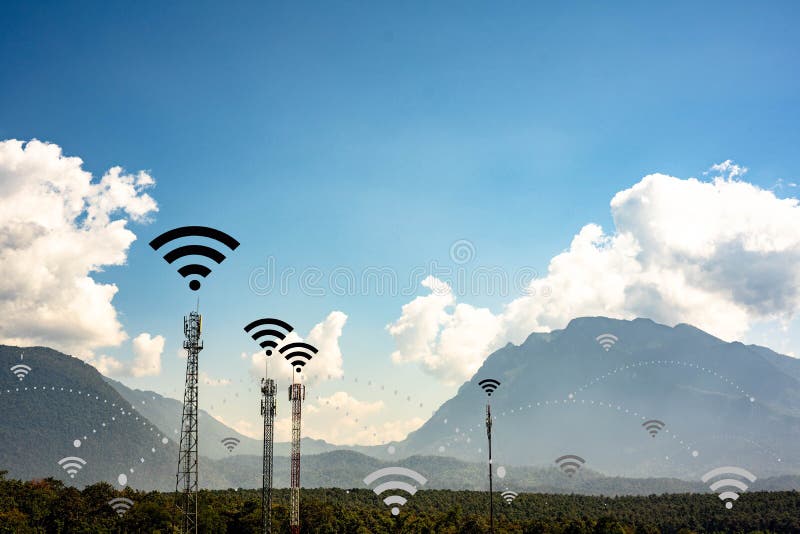 Broadcasting System Post and Communication High Tower for Antenna ...