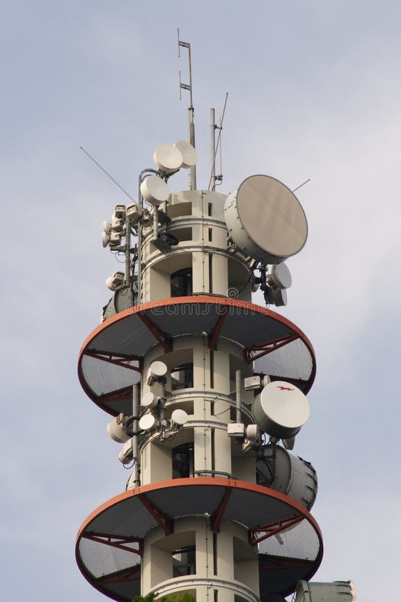 Broadcasting Tower stock image. Image of blue, drums, transmit - 194963