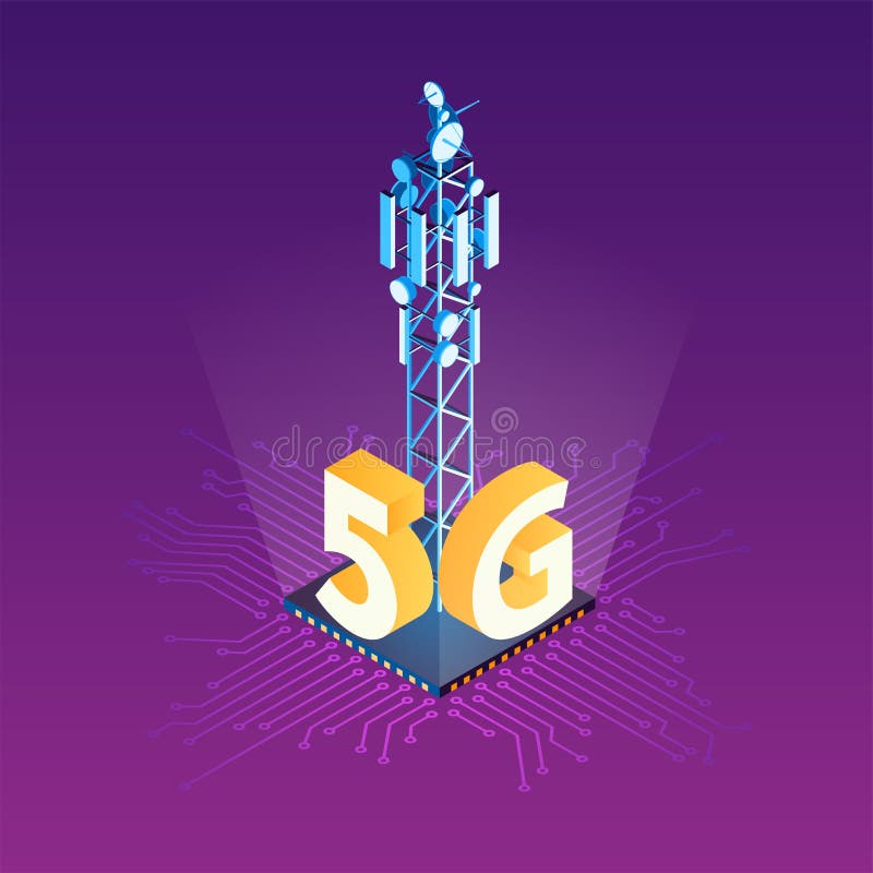 Telecommunication Tower Icon Stock Vector - Illustration of fast ...