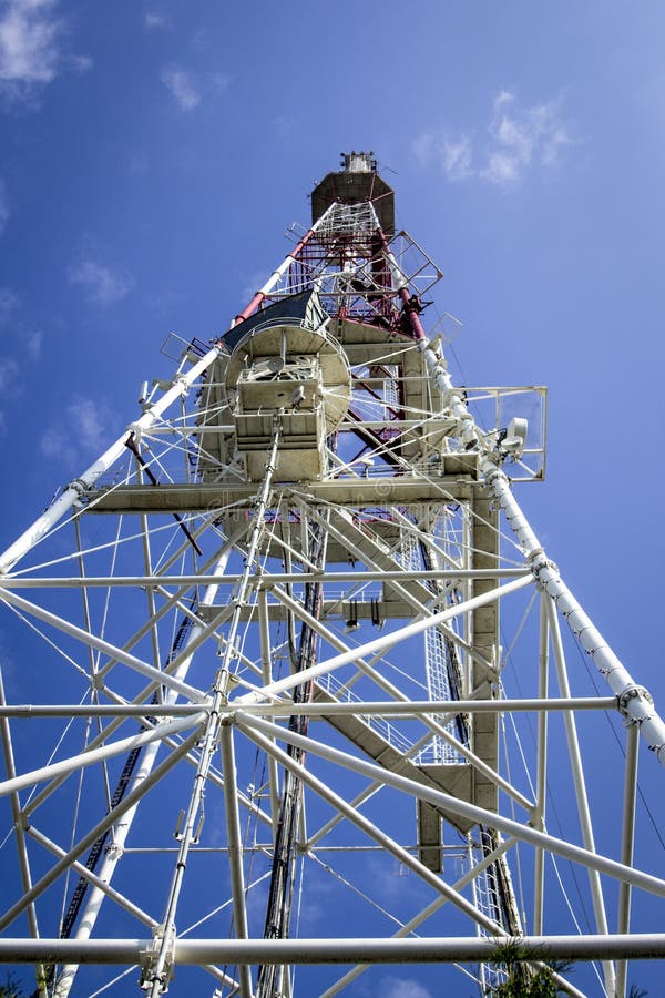 Broadcasting tower stock image. Image of surveillance - 32365099