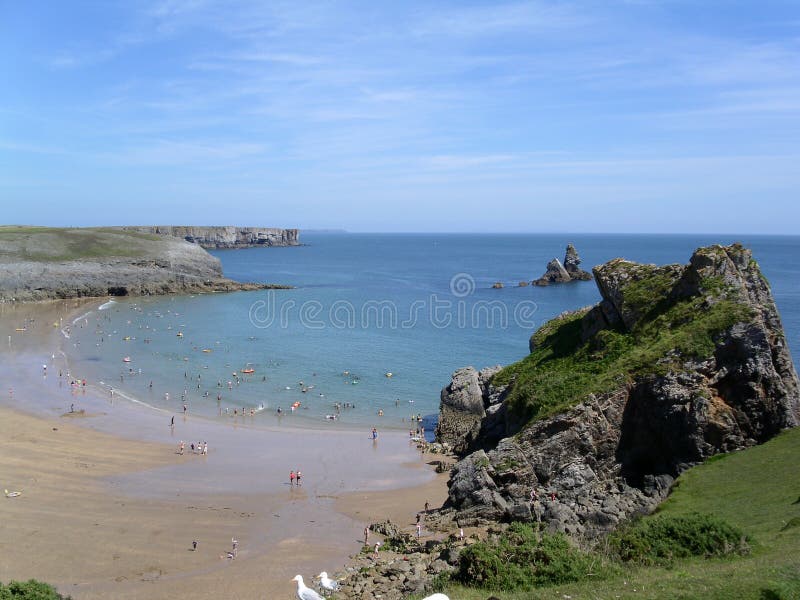 Broadhaven Beach Pembrokeshire Stock Image - Image of sandy, sand: 17129139