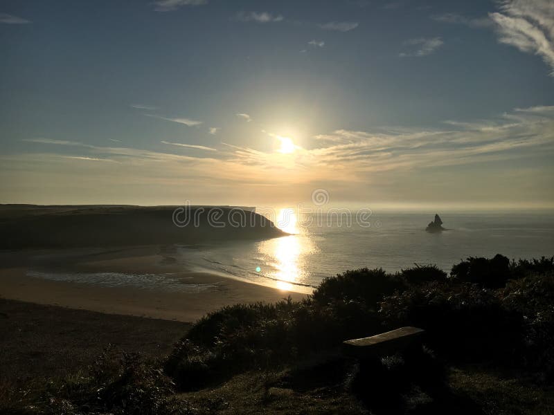 Broadhaven south stock photo. Image of sunrise, south - 77371502