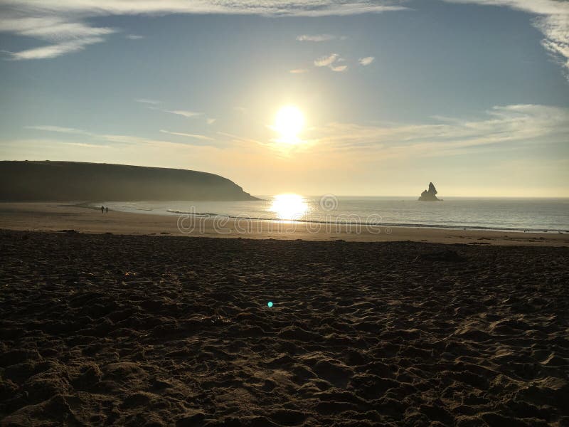 Broadhaven South stock image. Image of wales, sunrise - 77371503