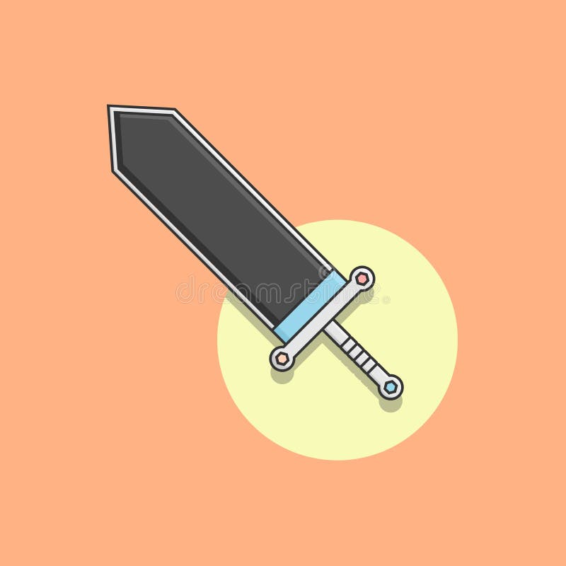 Broadsword Vector Illustration. Medieval Weapon. Object Stock Vector ...
