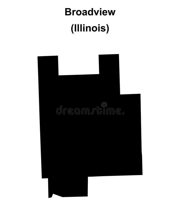 Broadview outline map stock vector. Illustration of border - 387238981