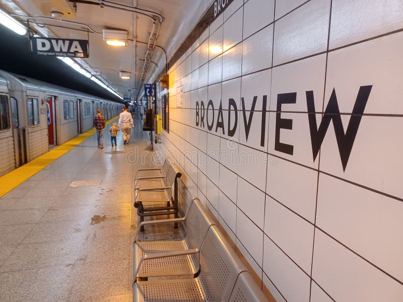 Broadview Subway Station Interior View Editorial Image - Image of city ...
