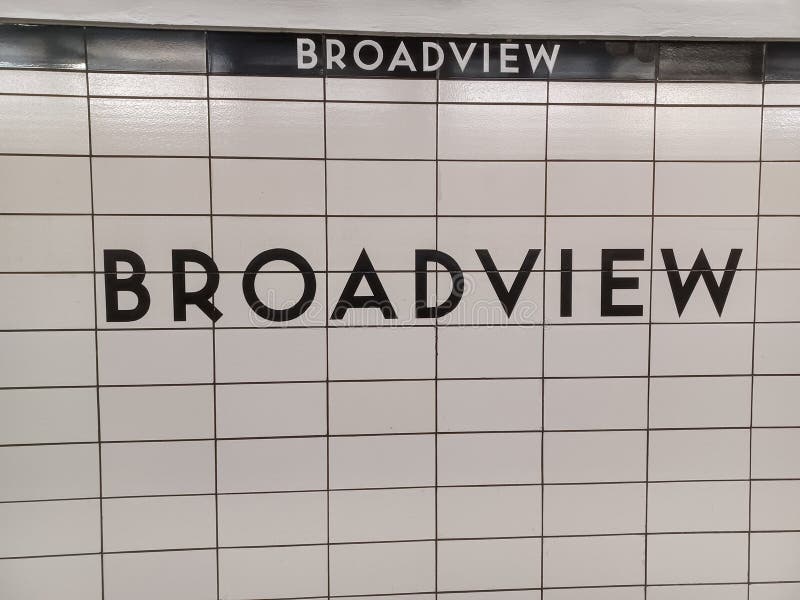 Broadview Subway Station Interior View Stock Photo - Image of modern ...