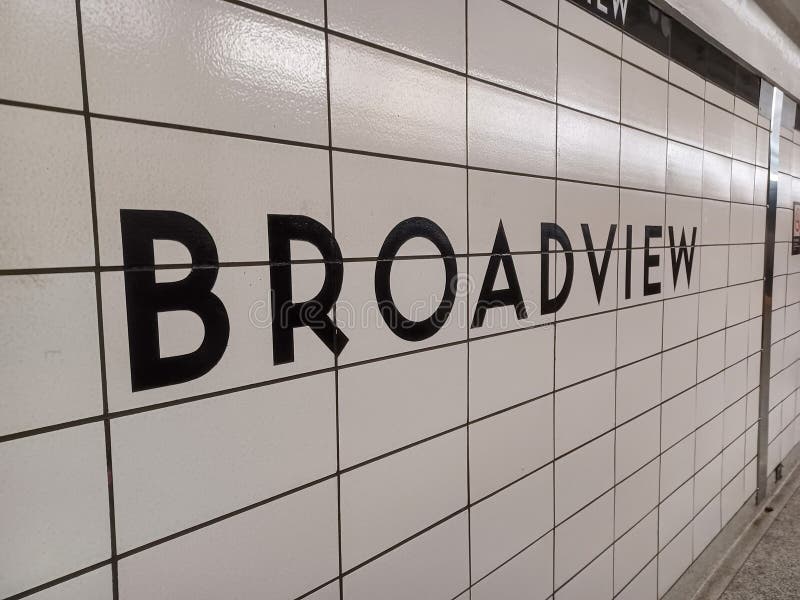 Broadview Subway Station Interior View Editorial Photo - Image of ...