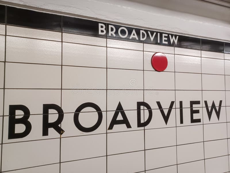 Broadview Subway Station Interior View Editorial Stock Photo - Image of ...
