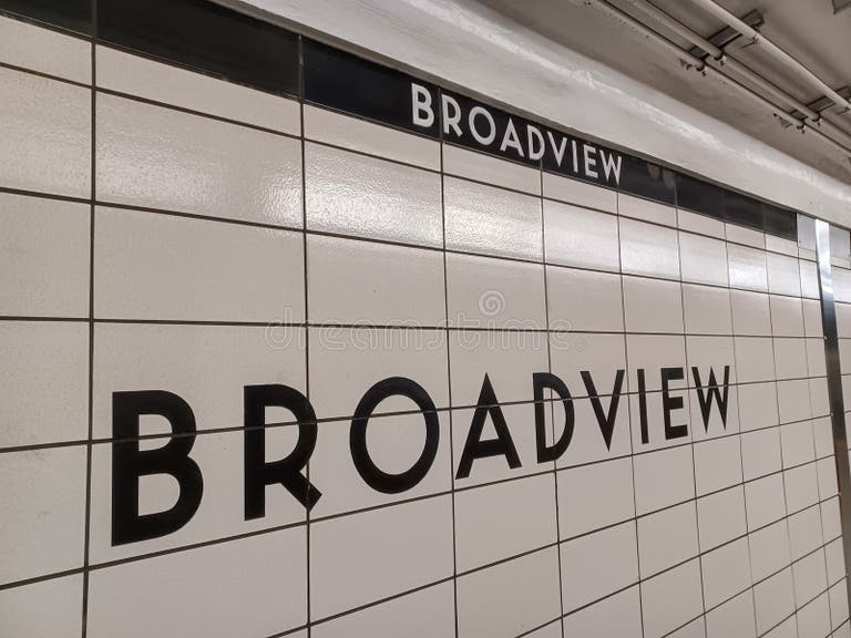 Broadview Subway Station Interior View Editorial Stock Photo - Image of modern, transport: 348049193