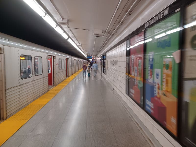 Broadview Subway Station Interior View Editorial Stock Photo - Image of ...