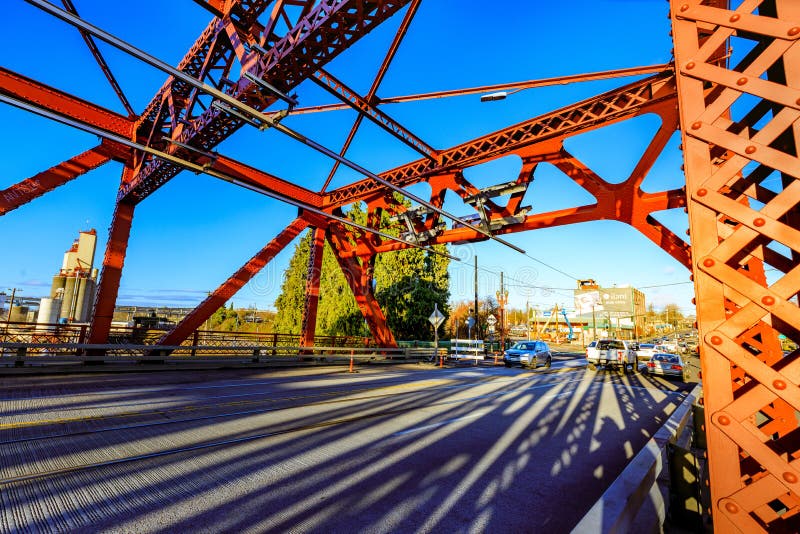 The Broadway Bridge in Downtown Portland, or Editorial Stock Photo ...