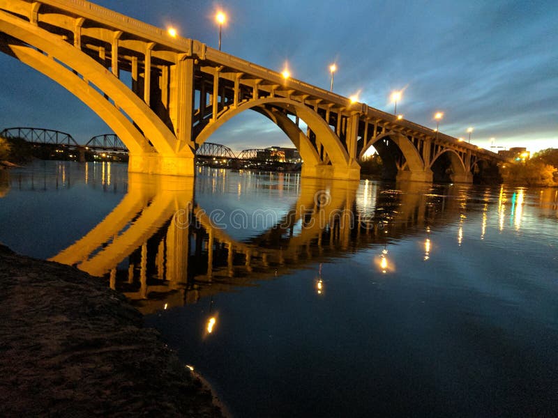 Broadway Bridge Over The Harlem River, Manhattan, NYC Stock Image ...