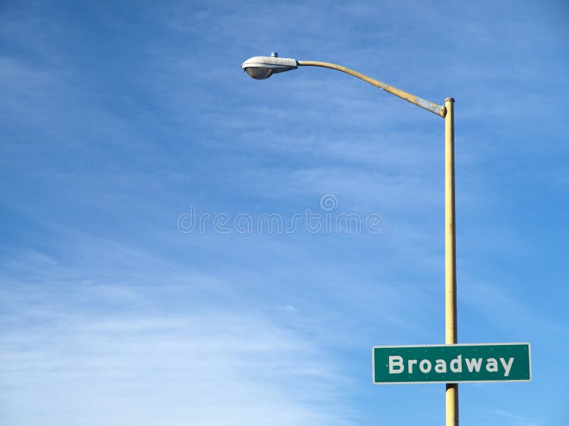 The Broadway Road Name Plate Stock Image - Image of location ...