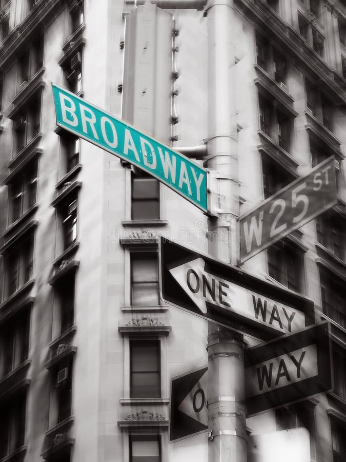 Broadway sign stock image. Image of symbol, sign, destination - 8042915