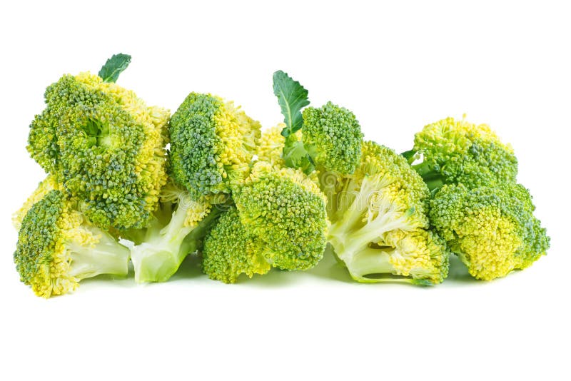 Bad Overripe Broccoli Cabbage Isolated on White Stock Image - Image of ...