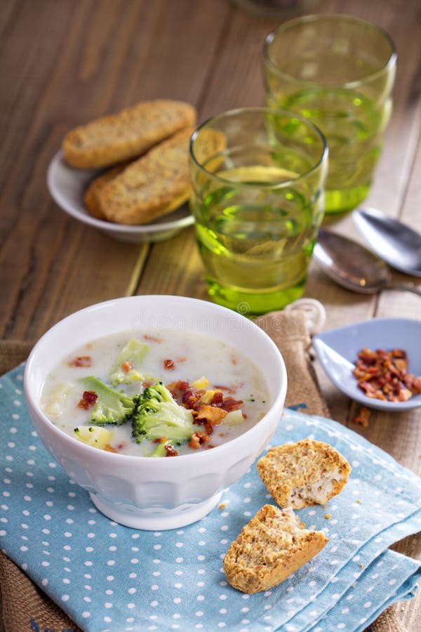 Broccoli and corn chowder stock image. Image of sweet - 38971019