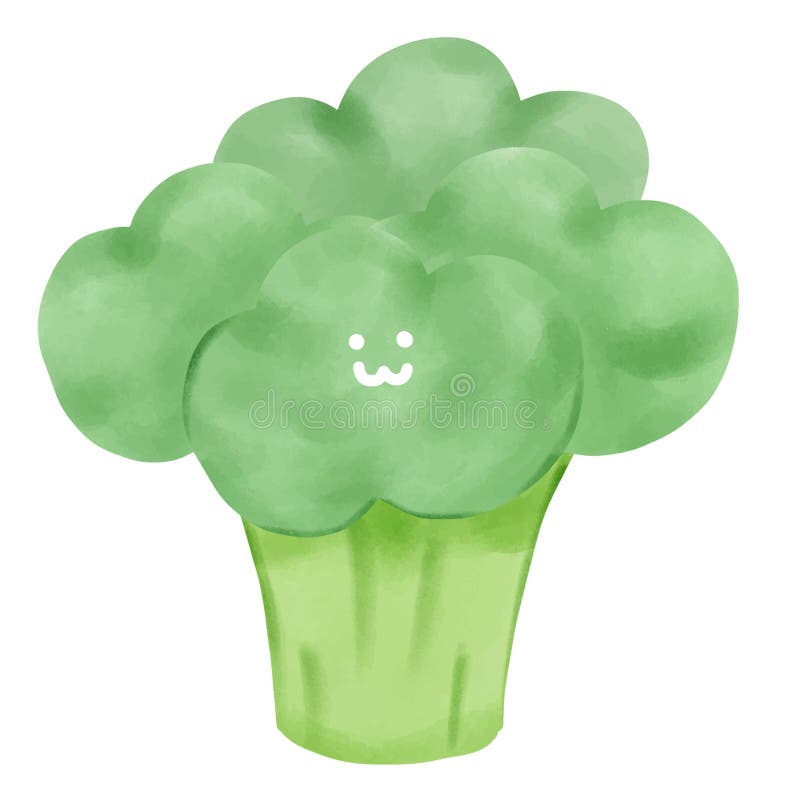 Broccoli Cute Vegetables, Cartoon Stock Vector - Illustration of food ...