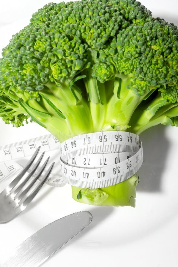 Broccoli diet meter stock image. Image of healthful, uncooked - 9991179