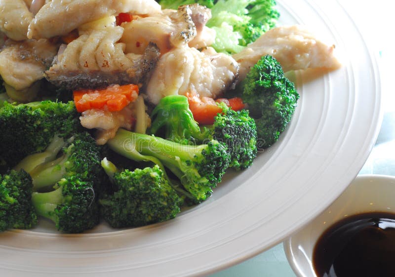 Broccoli Fish stock image. Image of food, fish, china - 20702891