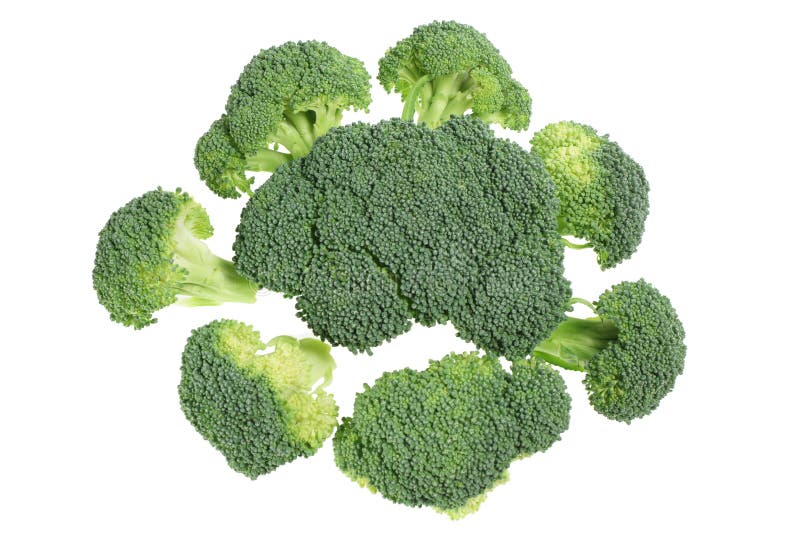 Broccoli Florets on a Chopping Board Stock Photo - Image of board ...