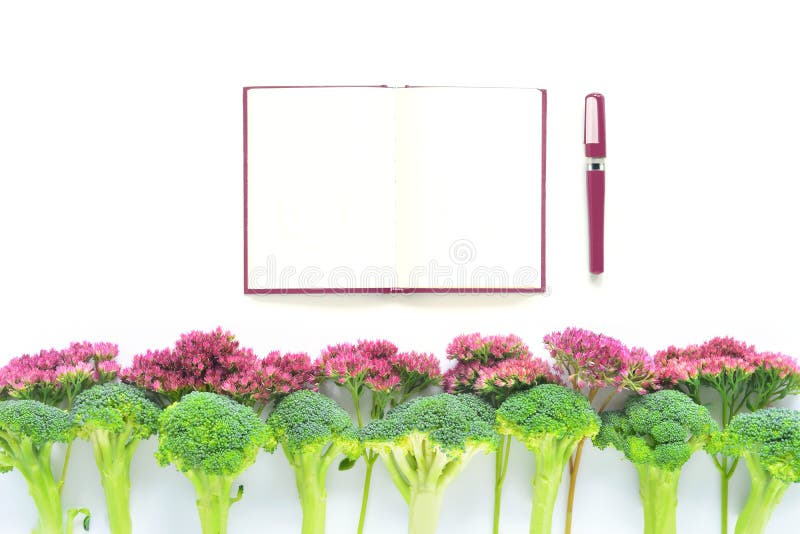 Broccoli Flowers Border Notebook Stock Photos - Free & Royalty-Free ...