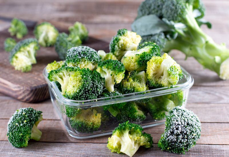 Broccoli in a Glass Container for Long-term Storage Stock Image - Image ...