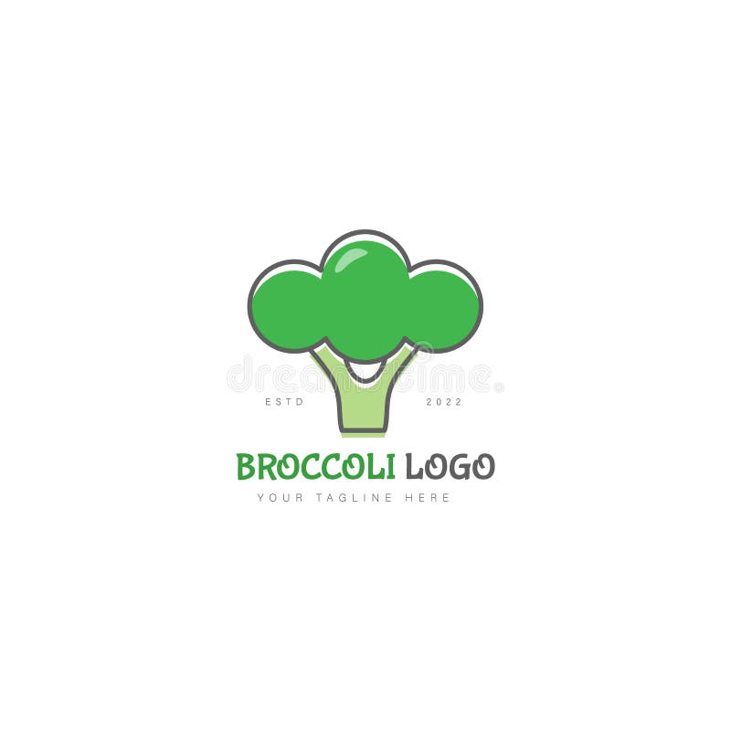 Broccoli Logo Design Icon Illustration Stock Vector - Illustration of ...