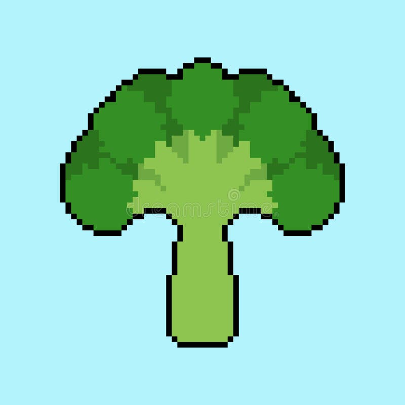 Broccoli Pixel Art. Vegetable 8 Bit Stock Vector - Illustration of ...
