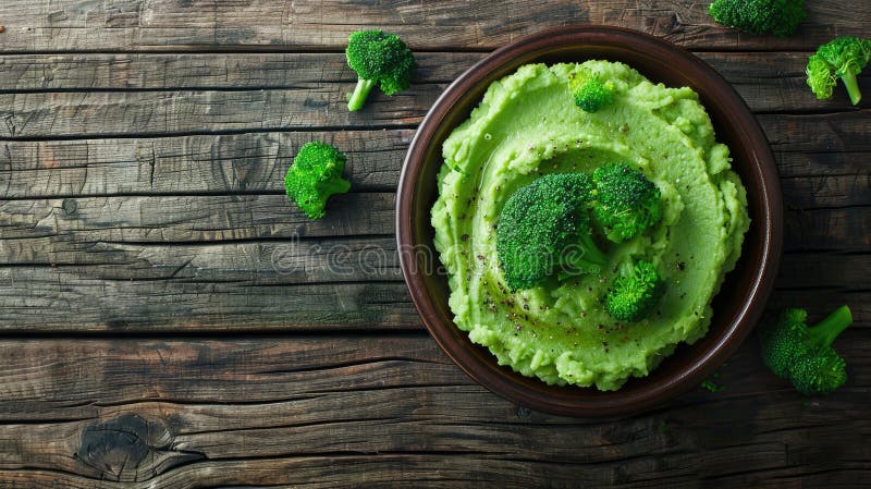 Broccoli Puree Top View. Selective Focus Stock Photo - Image of ...
