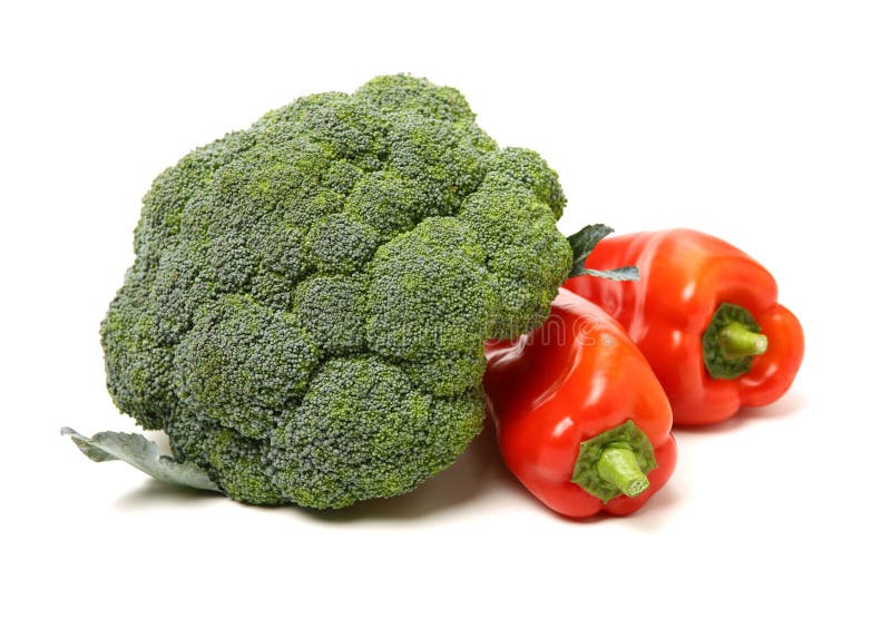 Broccoli, red chili pepper stock photo. Image of health - 160352154