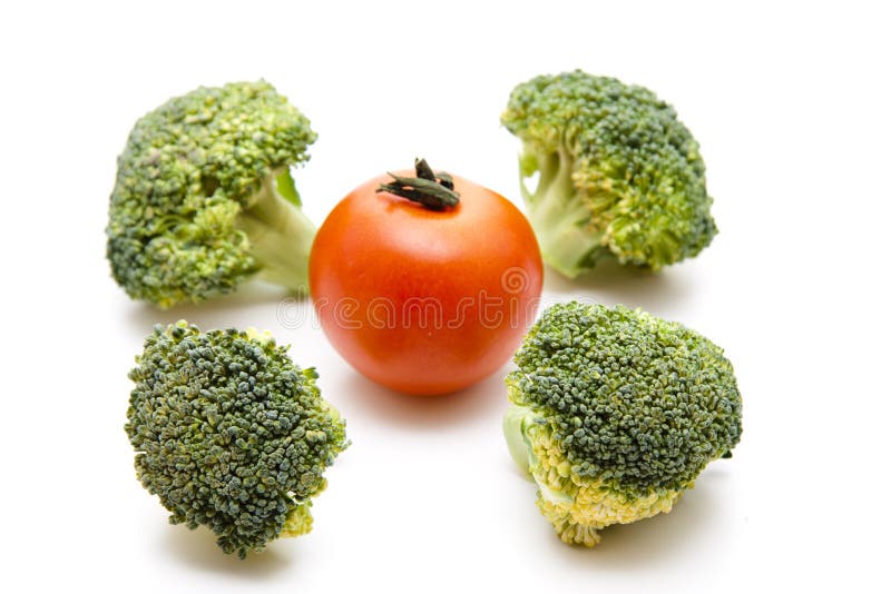 Broccoli with tomato stock photo. Image of plant, stem - 24225156