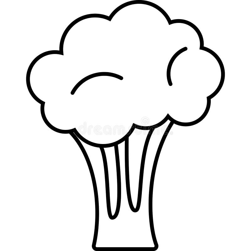 Broccoli Vegetable Colored Cartoon Illustration Stock Vector ...
