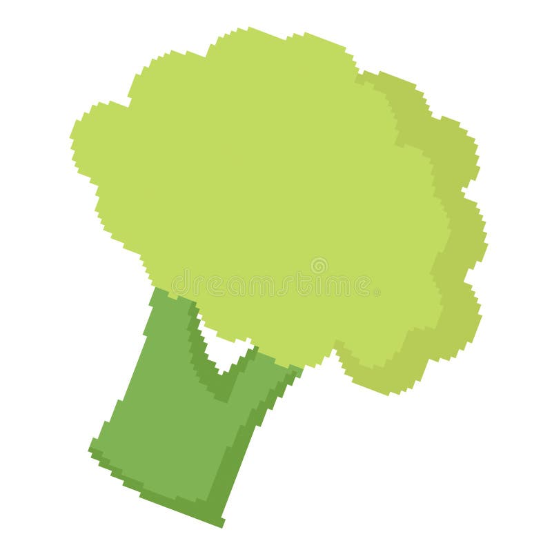 Broccoli Pixel Art. Vegetable 8 Bit Stock Vector - Illustration of ...