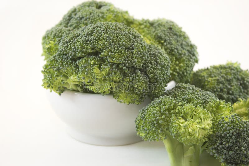 Broccoli on white stock photo. Image of vegetable, knife - 42766888