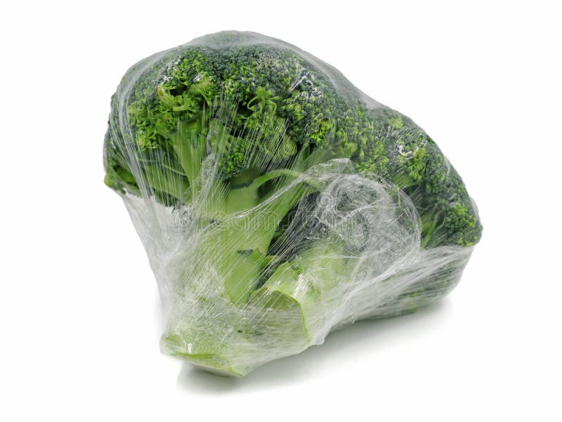 Broccoli Wrapped stock photo. Image of storage, freshness - 23589118