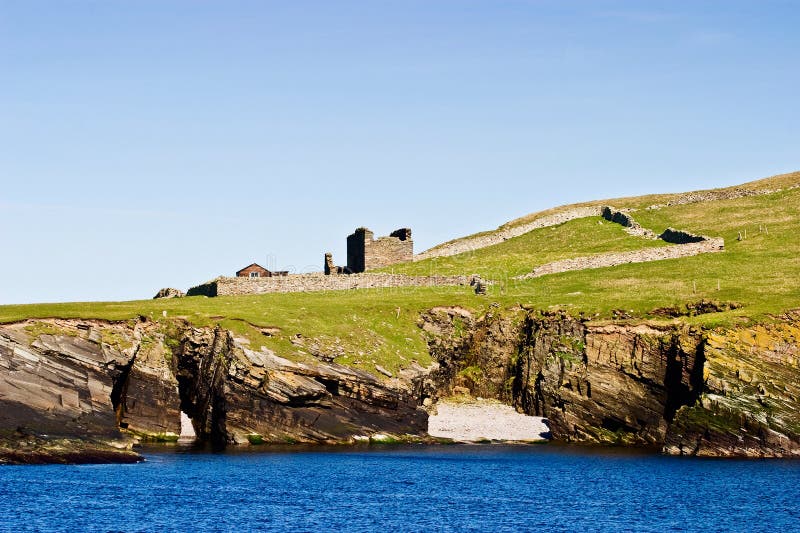 Tintagel Overview of Ruins of King Arthur S Castle Stock Photo - Image ...