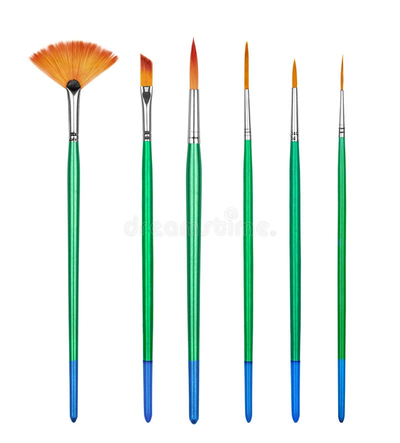Brochas Del Profesional De La Colección Foto de archivo - Imagen de ...