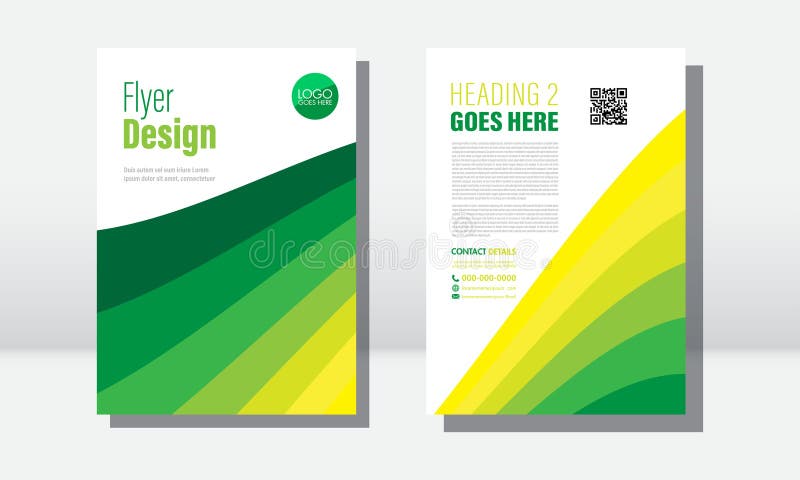 Colorful Abstract Brochure Design with 2 Pages. Can Be Adapt To Flyer ...