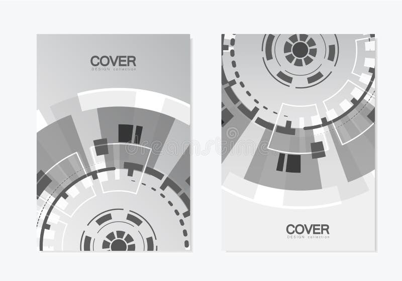 Brochure with Abstract Round Structure. Technology Design Stock Vector ...