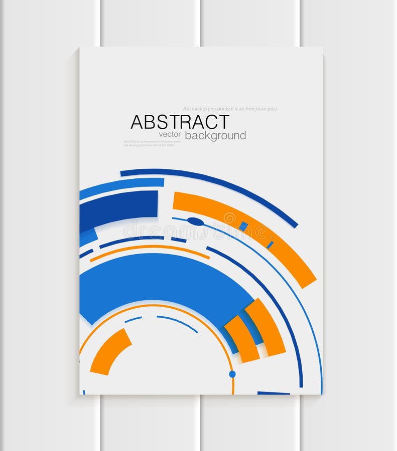 Brochure in Abstract Style with Shapes on Background Stock Vector ...